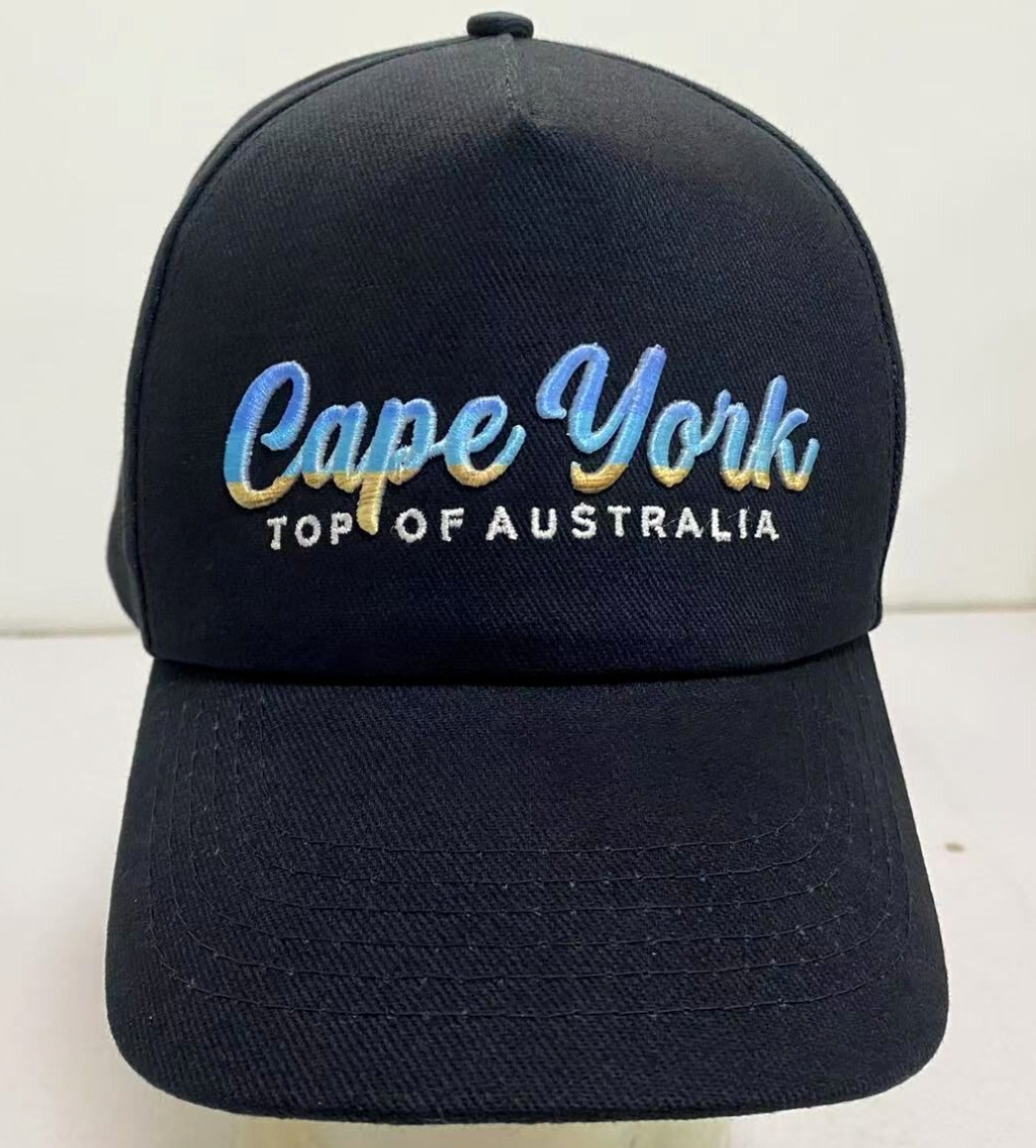 Navy 3D Embroidered text Cap – The Croc Tent Cape York