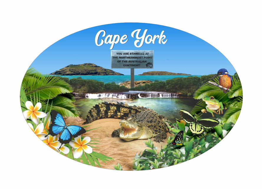 Tropical Oval Magnet – The Croc Tent Cape York